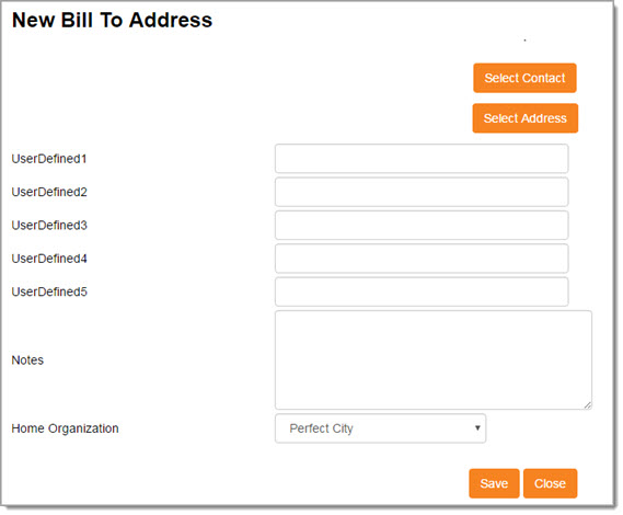 Create New Bill To Address